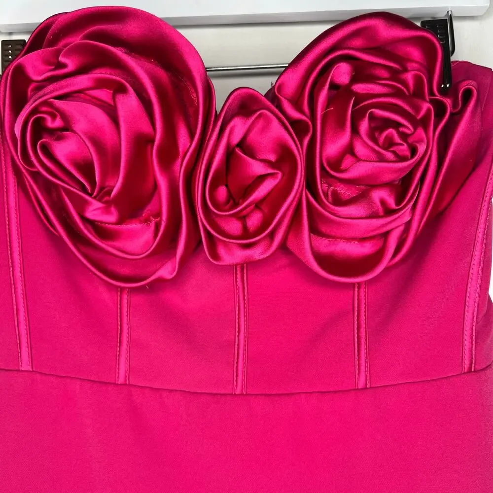 Monique Lhuillier | Dresses | Monique Lhuillier Rosette Coreset Maxi ...